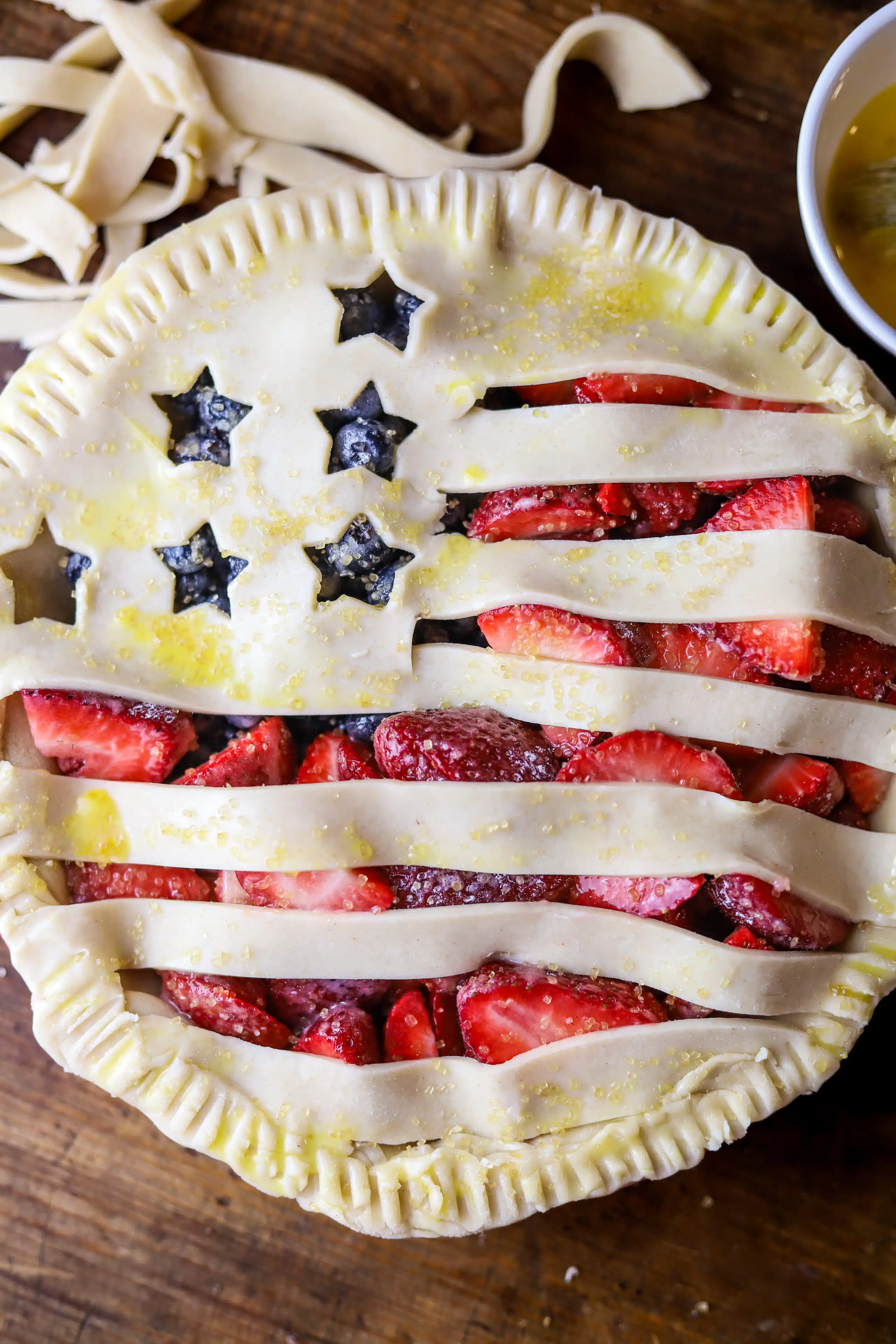 Mixed Berry American Flag Pie | Patriotic Dessert