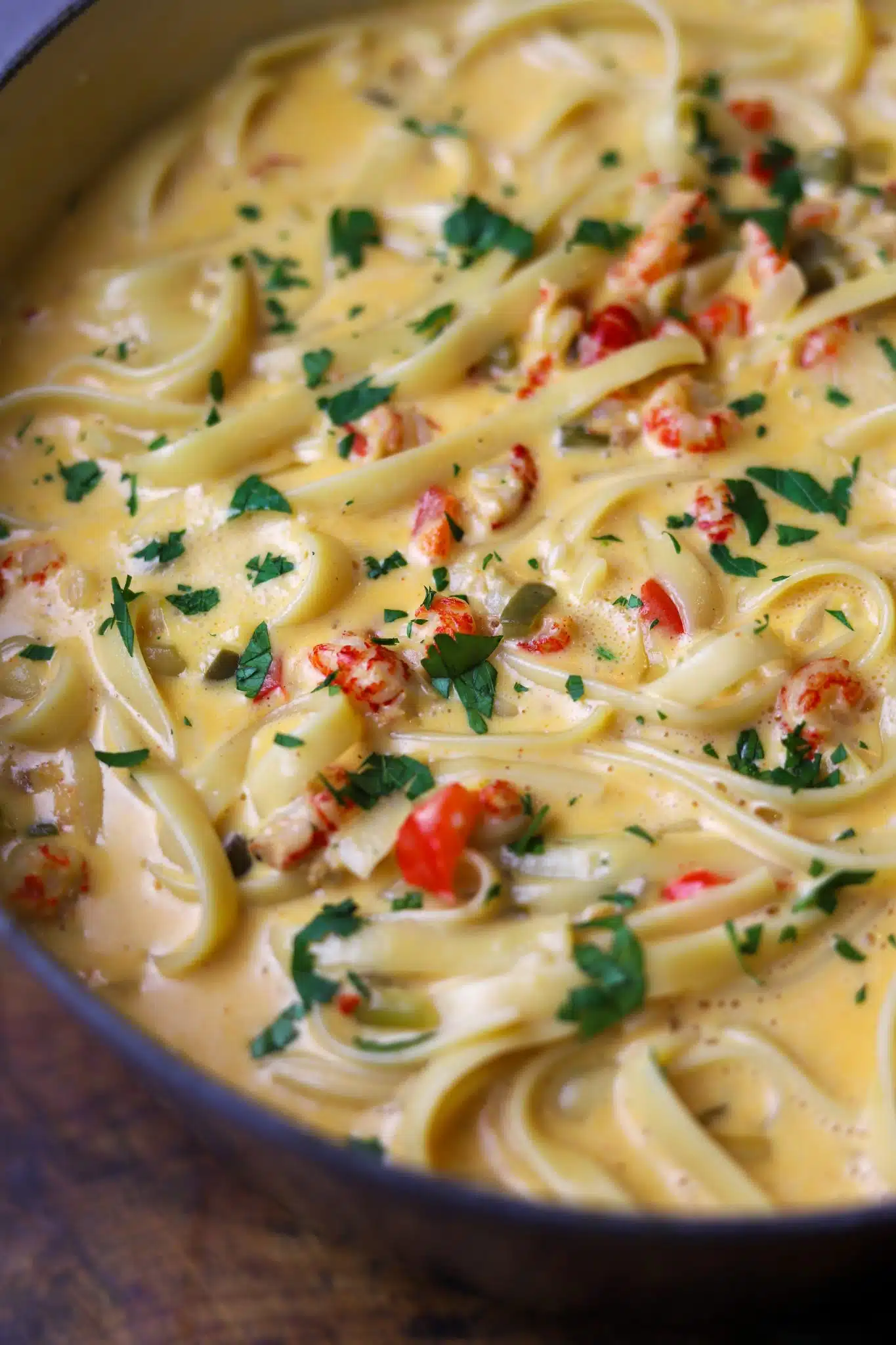Crawfish Fettuccini | Creamy Cajun Pasta Dish