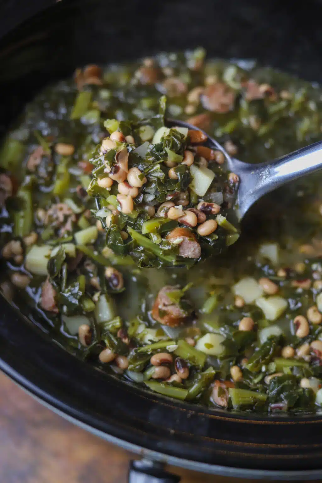 Black Eyed Peas and Collard Greens Stew | New Year's Meal